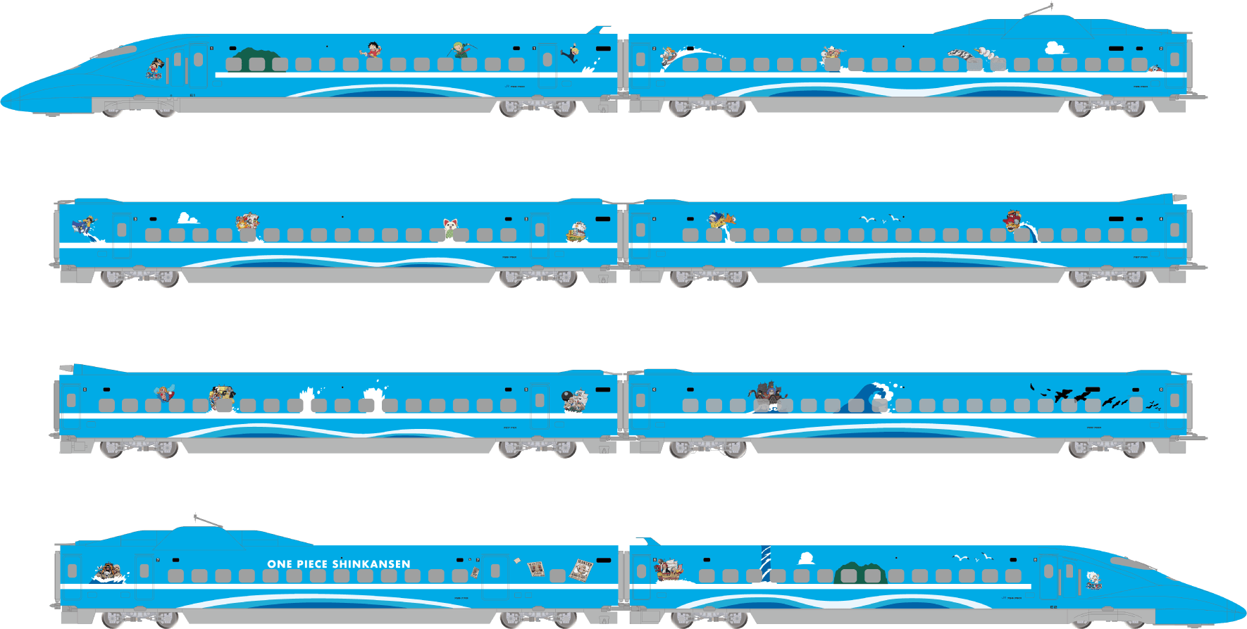 One Piece Shinkansen to hit railways in Japan in 2025
