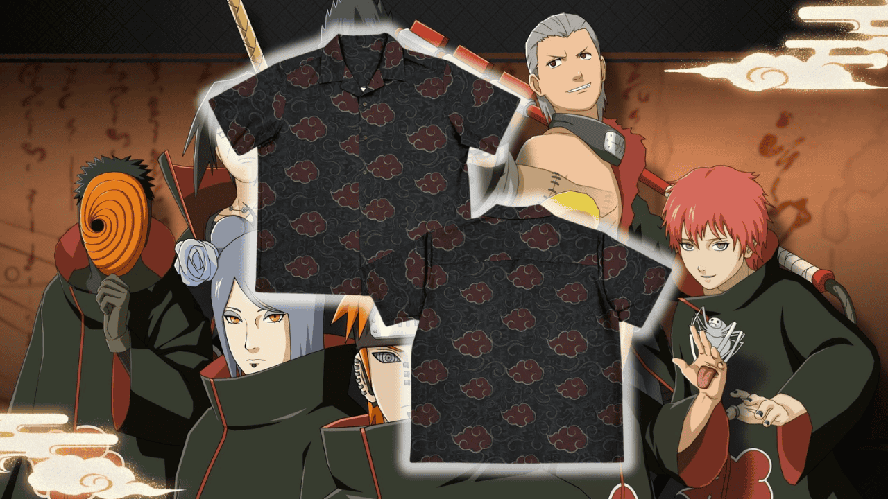 Anime fans can keep cool this summer with new Naruto 'Akatsuki Aloha Shirt'