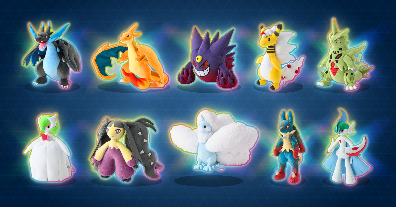 New Mega Evolution plushies arrive at Pokémon Centers this June