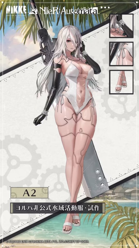 Nikke reveals new A2 swimsuit costume for NieR:Automata collab