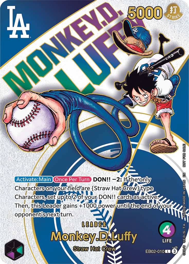 Baseball fans to get exclusive ONE PIECE CARD GAME Luffy promo card at ...