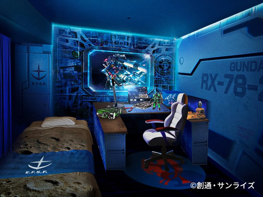 Gundam fans can now stay in the world's first ever Gunpla themed hotel room