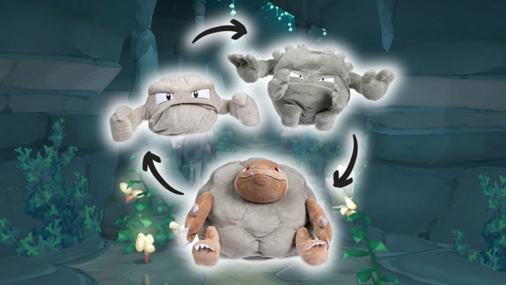 Pokémon Center's Evolving Geodude plush is now available internationally