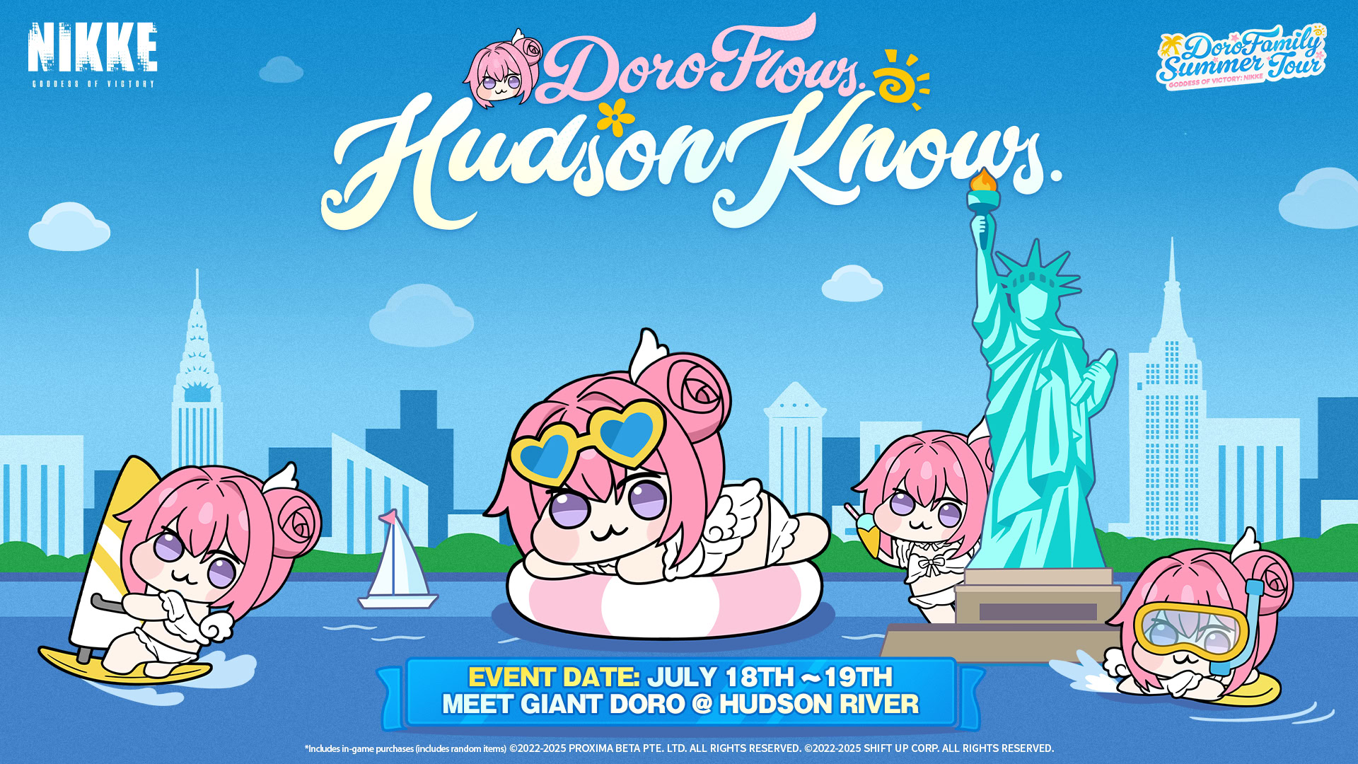 Giant "DORO" balloons to appear in New York and Osaka for NIKKE summer ...
