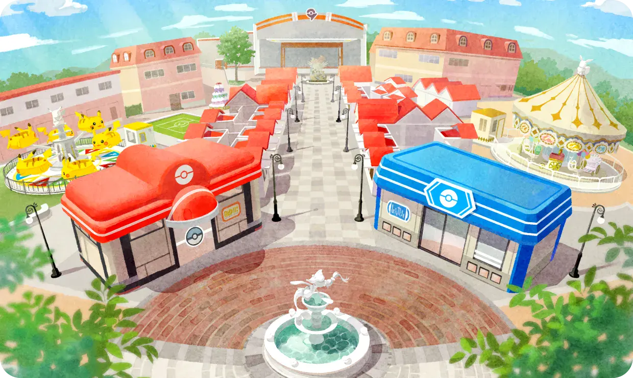 PokéPark KANTO reveals first look at its real life Pokémon Center