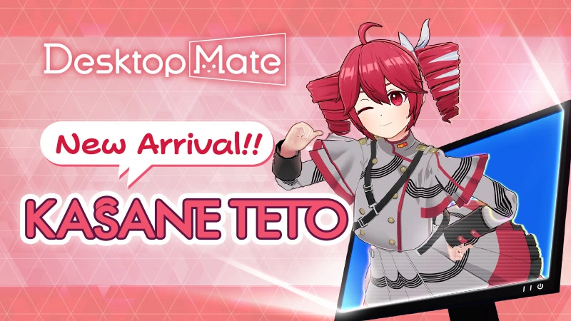 Desktop Mate releases new Kasane Teto DLC pack